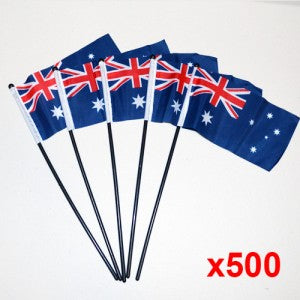 Australian Hand Flags | 500x Bulk Buy Flags - Australian Made